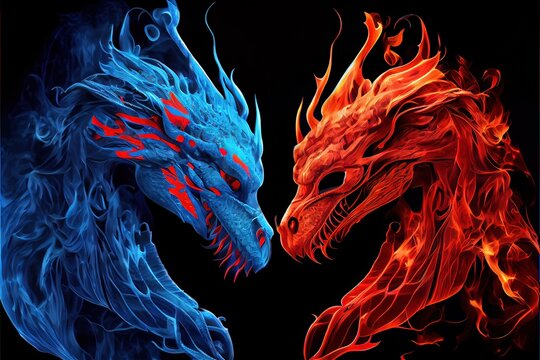 Mythical Fire Dragons