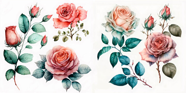 "Watercolor Roses" Images – Browse 2,086 Stock Photos, Vectors, and ...