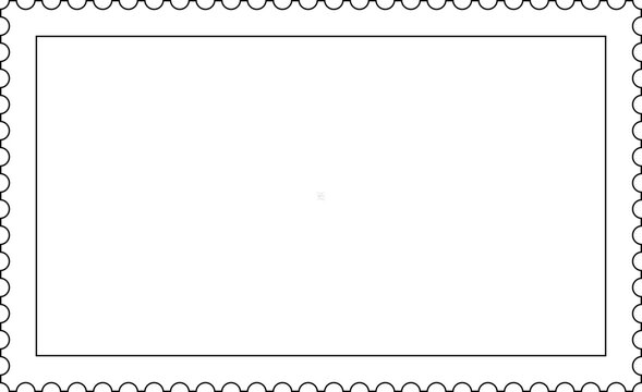 Square Stamp Outline Clipart