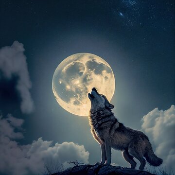 Wolf Crying To The Moon