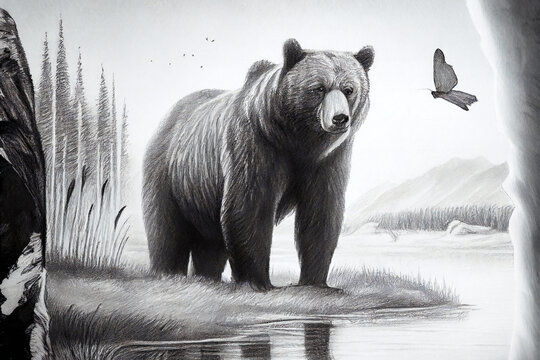 Pencil Drawings Of Grizzly Bears