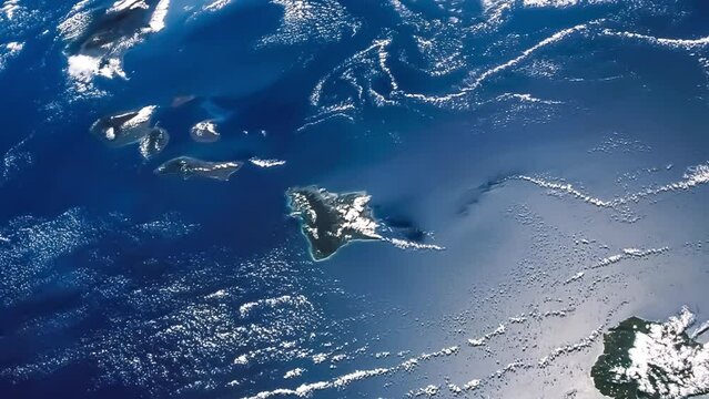 Hawaiian Archipelago From Space