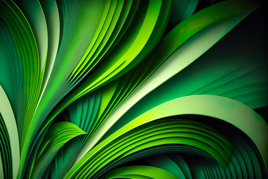 3d Green Abstract Wallpaper