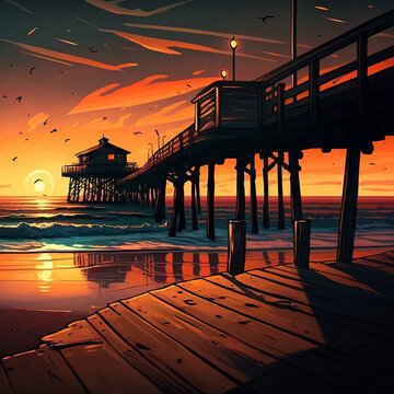 Cartoon Pier Images – Browse 2,417 Stock Photos, Vectors, and Video ...