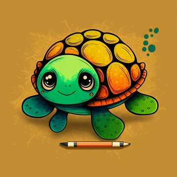 Cute Baby Turtles Drawings