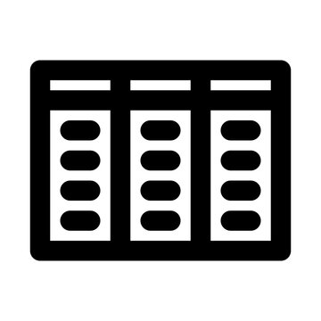 Data Table Icon Vector