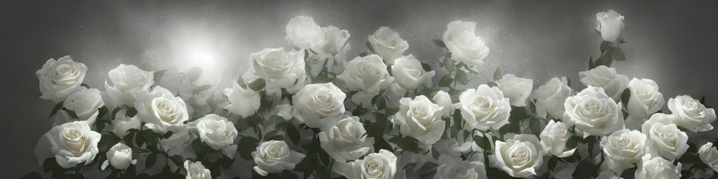 Black And White Roses Facebook Cover