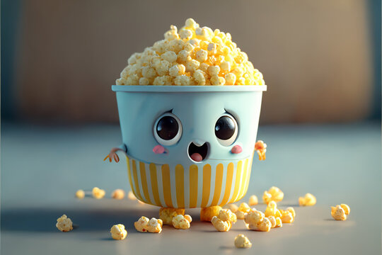 Cartoon Popcorn Character Images – Browse 6,429 Stock Photos, Vectors ...
