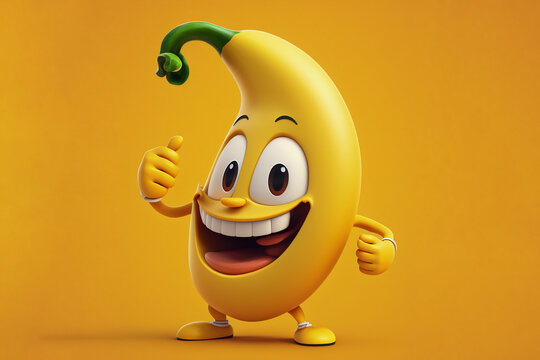 Happy Banana Cartoon