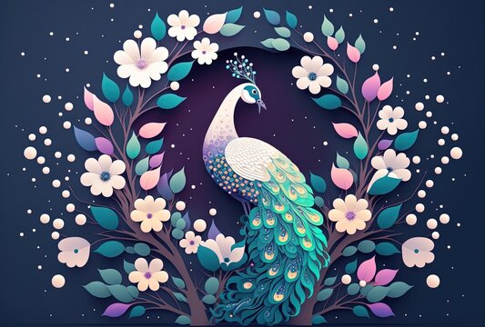 Peacock Motif Design Images – Browse 5,475 Stock Photos, Vectors, and ...
