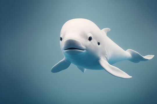 Cute Beluga Whale Wallpaper
