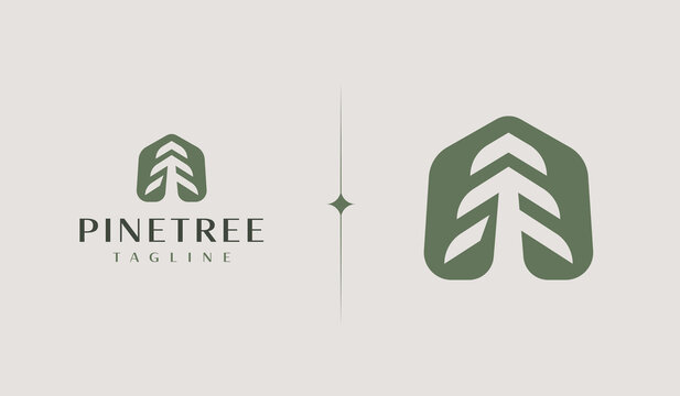 Abstract Pine Tree Logo