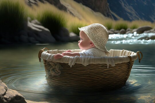 Baby Moses In Basket