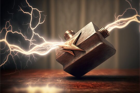 Thors Hammer With Lightning