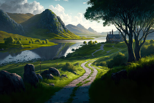 Celtic Landscape Wallpaper