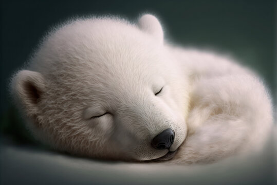 Polar Bear Cubs Sleeping
