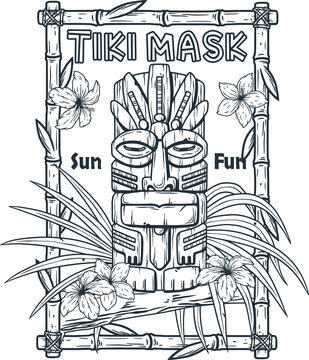 tiki bar coloring pages