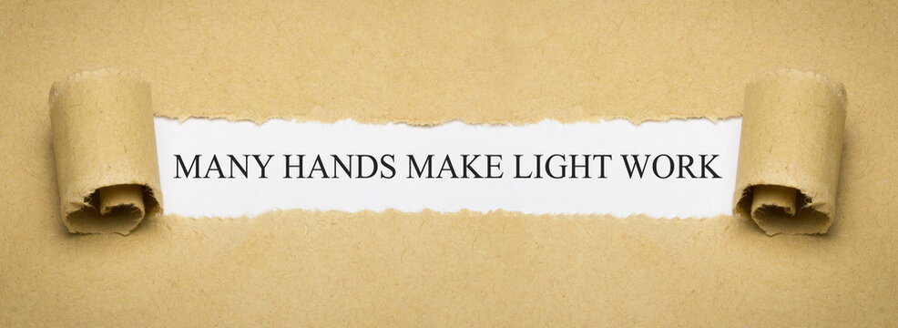 Many Hands Make Light Work Images – Browse 1,213 Stock Photos, Vectors ...