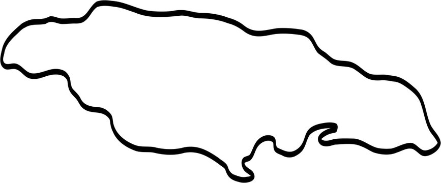 Jamaica map outline