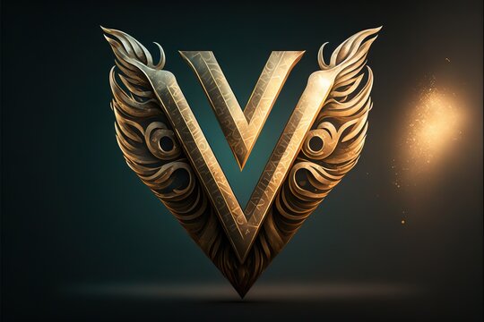 V Logo Wallpaper