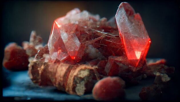 Red Quartz Crystals