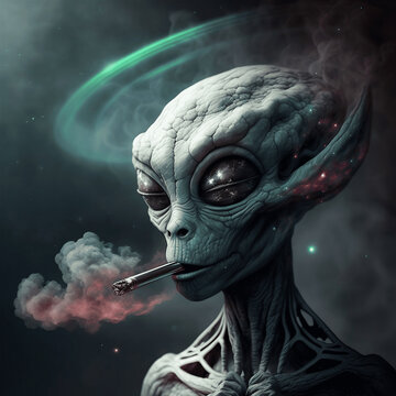 Paul Alien Smoking Weed