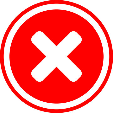 Red Circle With X Through It