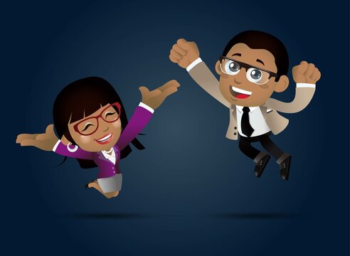 Two People Connect Cartoon Images – Browse 876 Stock Photos, Vectors ...