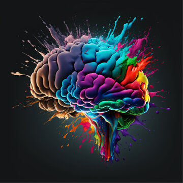 Colorful Brain Drawings