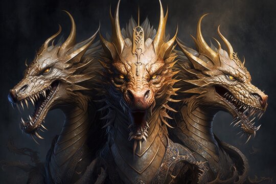 3 Headed Hydra Dragon