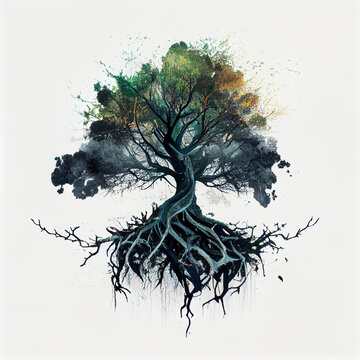 Pencil Drawing Of Tree Roots