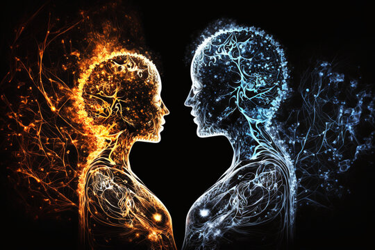 Two Heads Facing Each Other Images – Browse 4,447 Stock Photos, Vectors ...