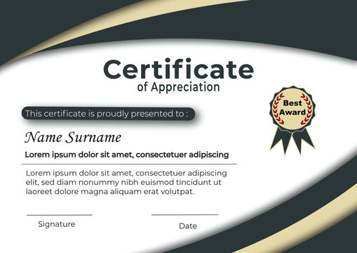 Certificate Design Template Sertifikat Images – Browse 383 Stock Photos ...