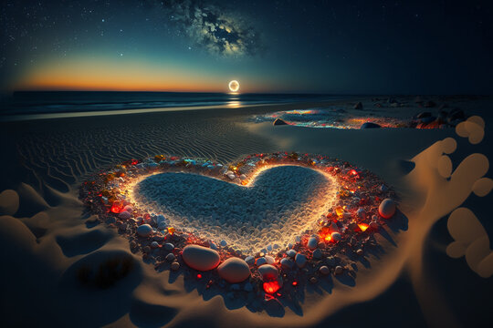 Beach Scene With Hearts Images – Browse 2,895 Stock Photos, Vectors ...