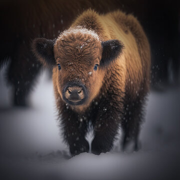 Adorable Baby Bison
