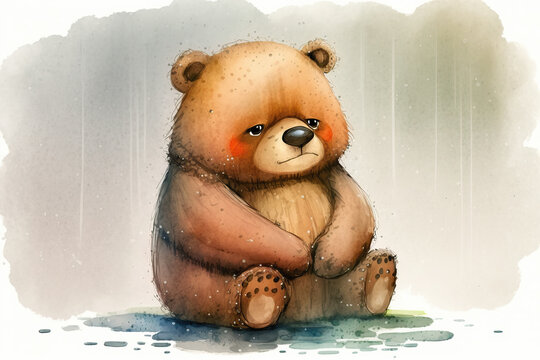 Sad Bear Cartoon