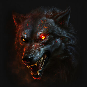 Hurt Black Wolf