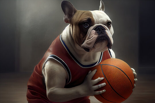Bulldog Puppy Basketball