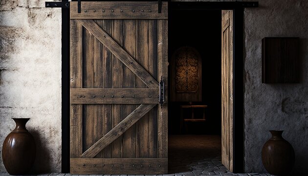 Old Barn Wood Door Background