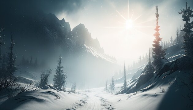 Skyrim Snow Landscape Wallpaper