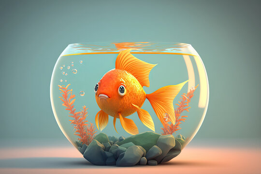 Sad Cartoon Goldfish