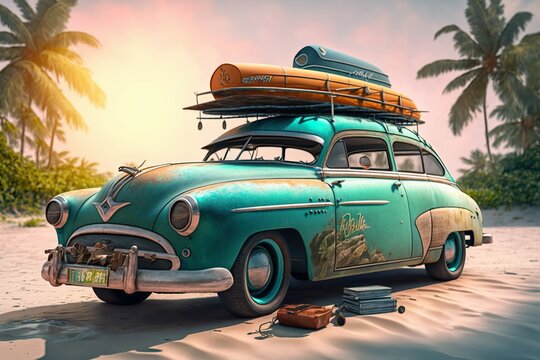 Vintage Surf Car