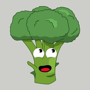 Broccoli Head Cartoon