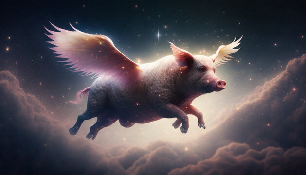 Flying Pig Wallpaper