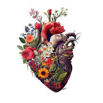 Anatomical Heart With Flowers Images – Browse 1,904 Stock Photos ...