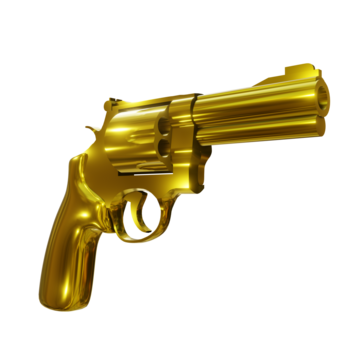 Gold Revolver Png