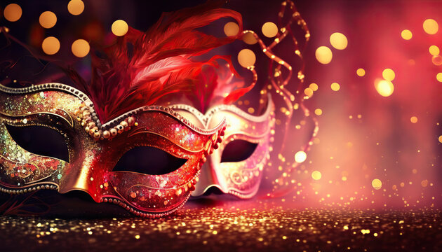 Red Masquerade Background