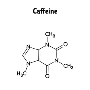 Simple Caffeine Molecule Structure