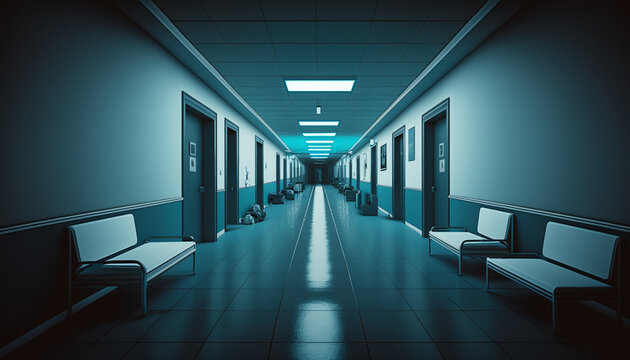 Dark Hospital Room