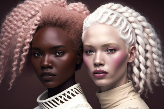 Albino African American Model
